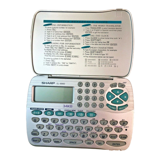SHARP EL-6900 OPERATION MANUAL Pdf Download | ManualsLib