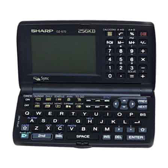 SHARP WIZARD OZ-570 OPERATION MANUAL Pdf Download | ManualsLib