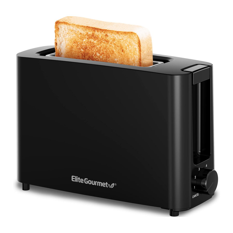 Elite Gourmet ECT118B - Single Slice Cool Touch Toaster Manual | ManualsLib