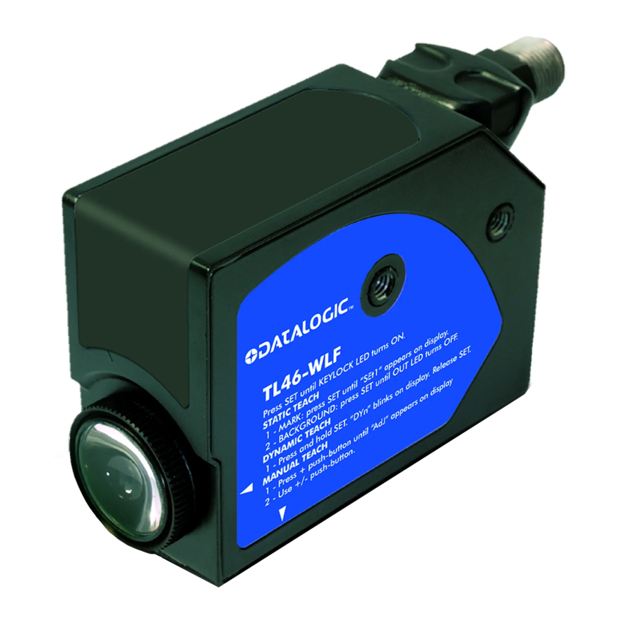 Datalogic TL46-WLF - Contrast Sensor Manual | ManualsLib