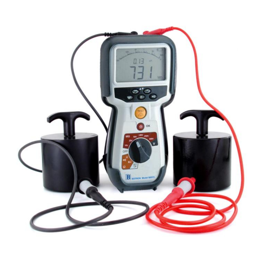 Botron B8572 - Megohm Meter Manual | ManualsLib