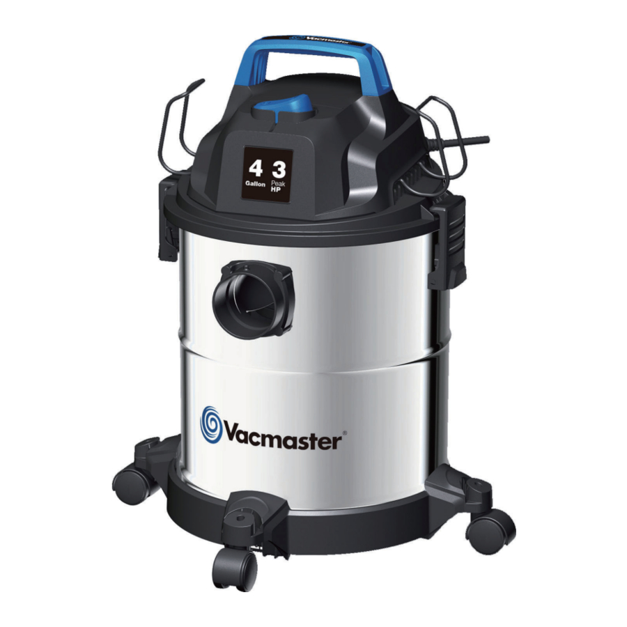 Vacmaster VOA407S - Wet/Dry Vacuum 4 Gallon Manual | ManualsLib