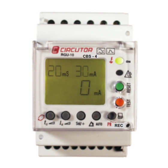 CIRCUTOR CBS-4C-NC QUICK START MANUAL Pdf Download | ManualsLib