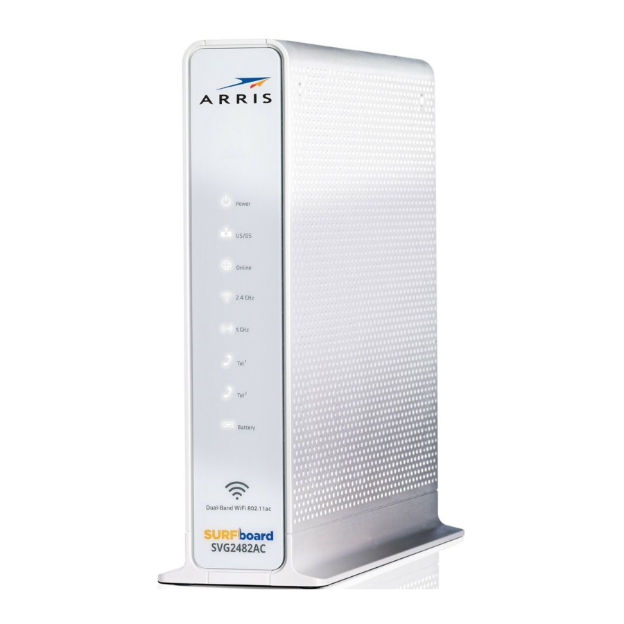 Arris SVG2482AC - Wireless Voice Gateway Quick Start Guide | ManualsLib