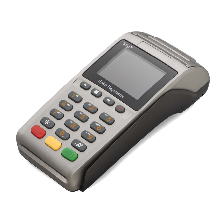 Spire SPg7 - Mobile Terminal Quick Reference Guide | ManualsLib