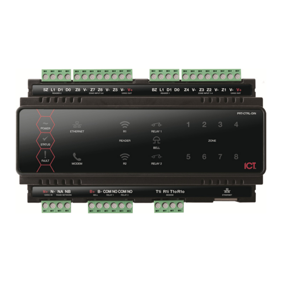 ICT Protege GX, PRT-CTRL-DIN - Integrated System Controller Quick Start ...
