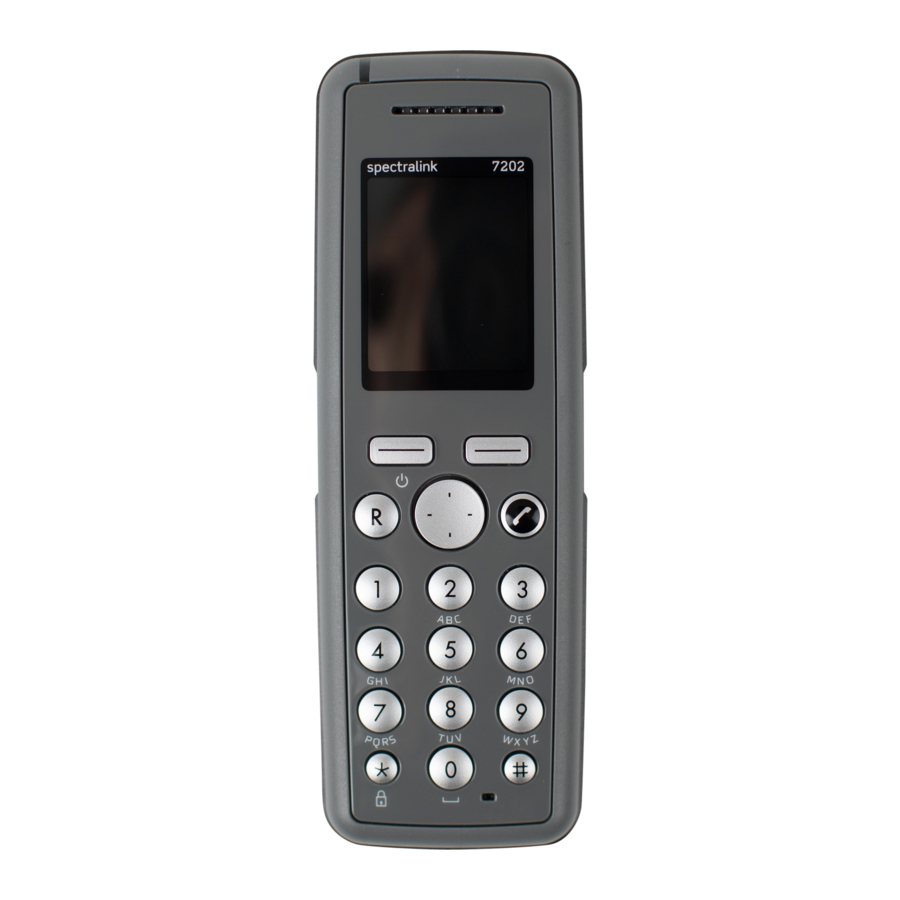 SpectraLink 7202, 7212 - Handset Quick Start Guide | ManualsLib