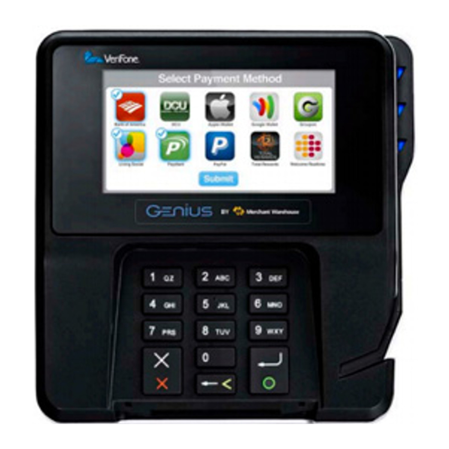 Cayan Genius - Touch Terminal Setup Guide | ManualsLib