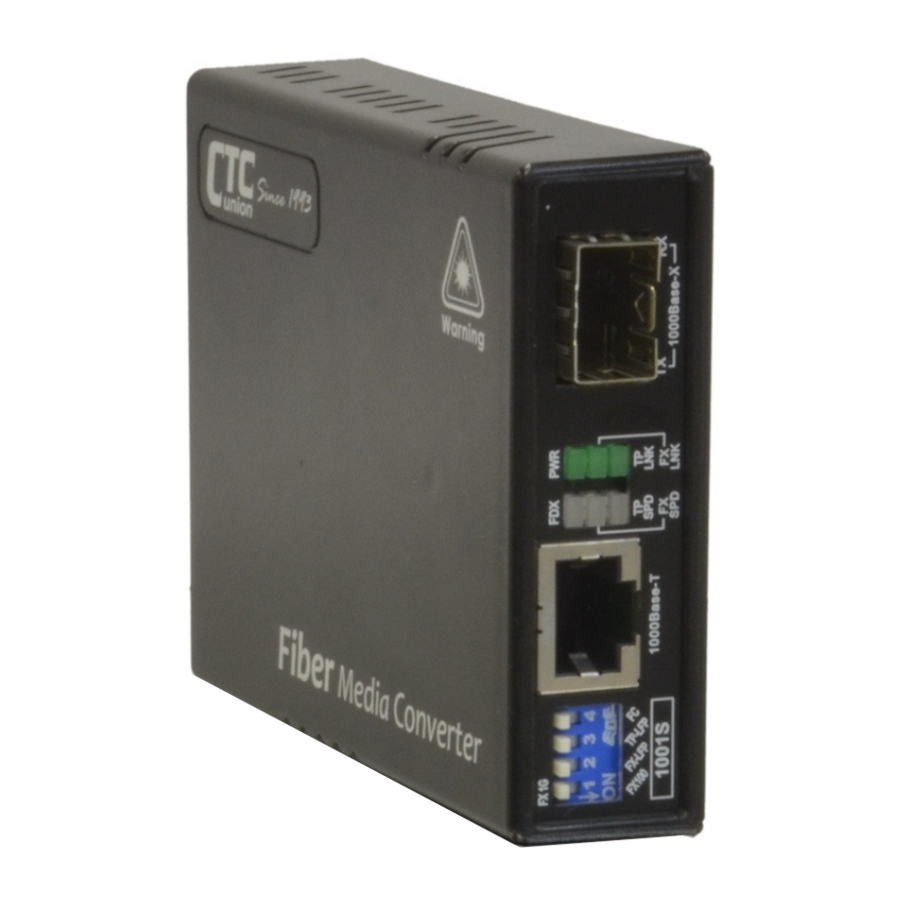 CTC Union FMC-1001S, FMC-1001S-AC, FMC-1001S-DC Quick Installation ...