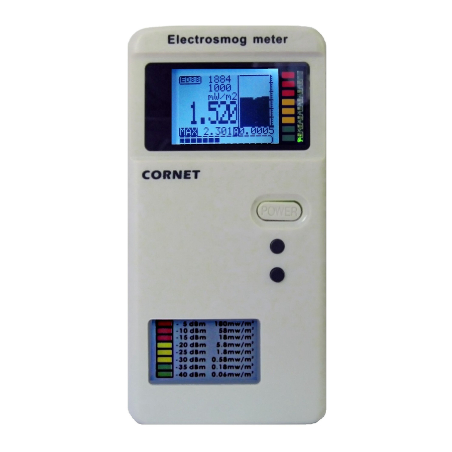 CORNET ED-88T - Electrosmog Meter Manual | ManualsLib