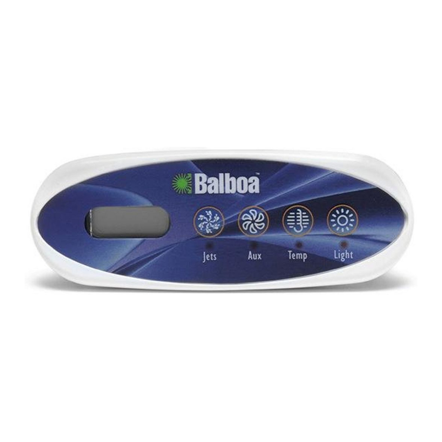 Balboa ML200 - SPA Touch Panel Quick Reference Guide | ManualsLib
