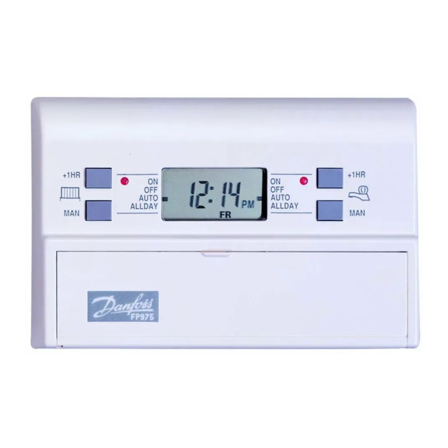 Danfoss FP975 - 7 Day Electronic Programmer Manual | ManualsLib