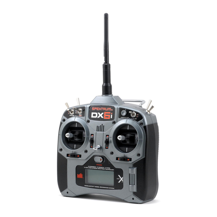 Spectrum DX6i - Remote Control Quick Start Guide | ManualsLib