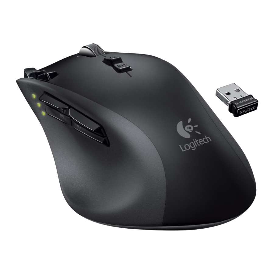 Logitech G700 - G Wireless Gaming Mouse Quick Start Guide | ManualsLib