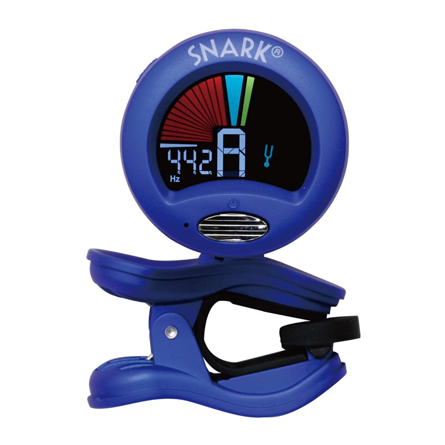Snark SN-1, SN-2 - Tuner Manual | ManualsLib