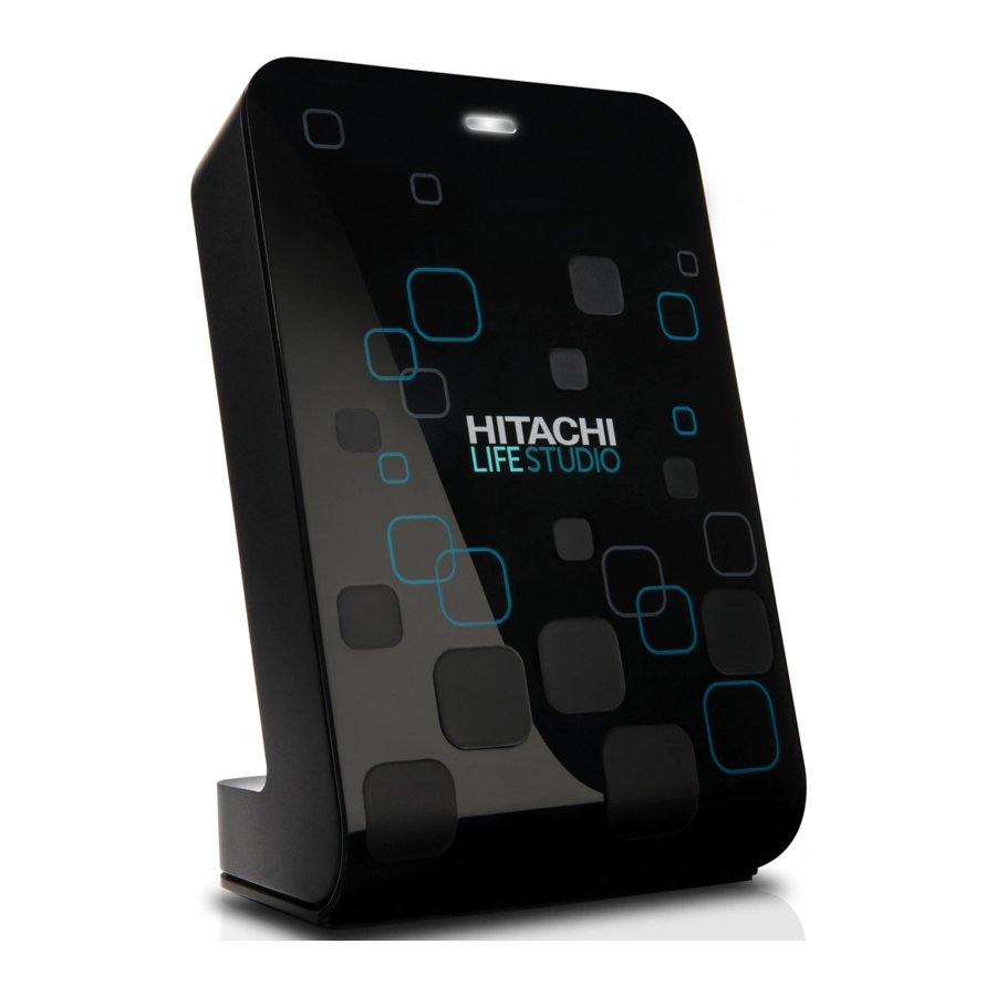 Hitachi LIFESTUDIO Desk - External Hard Drive Quick Start Guide ...