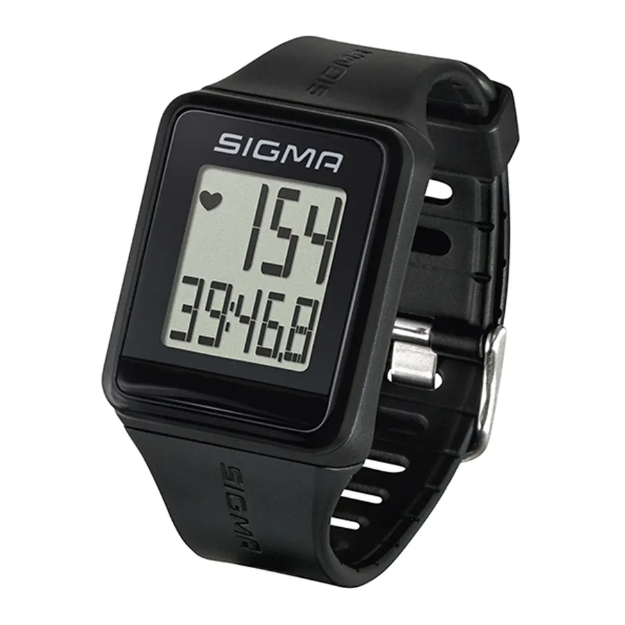 Sigma iD.GO - Heart Rate Monitor Watch User Guide | ManualsLib