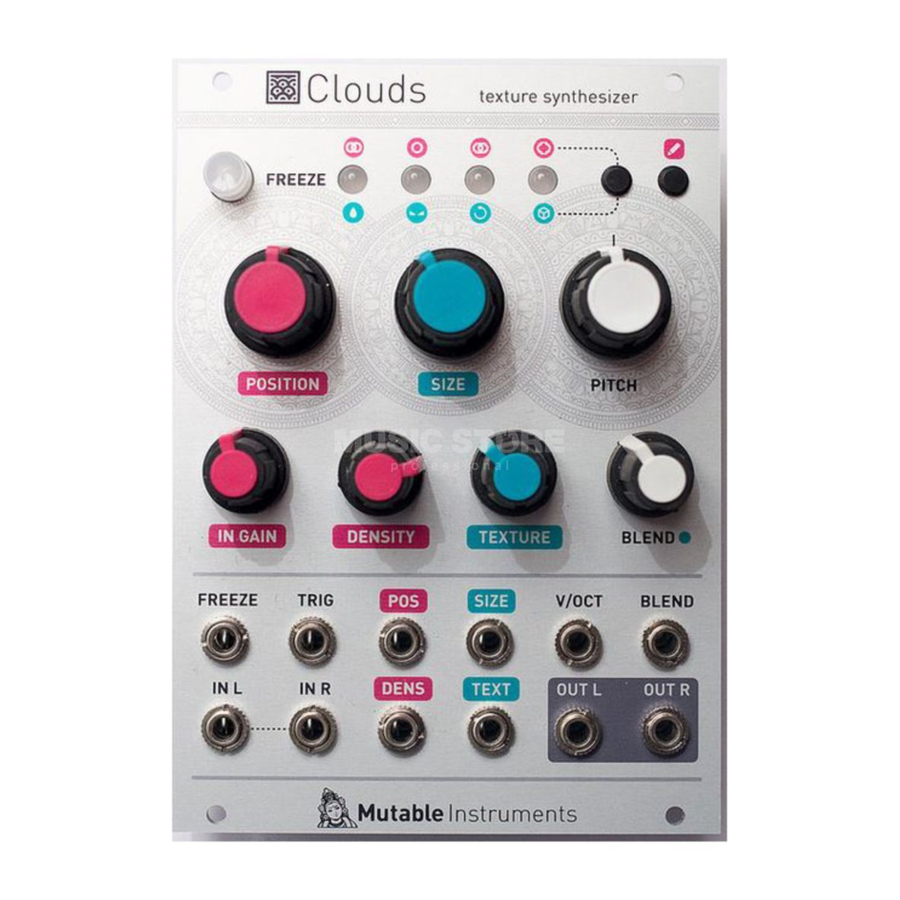 Mutable Instruments Clouds - Texture Synthesizer Manual | ManualsLib