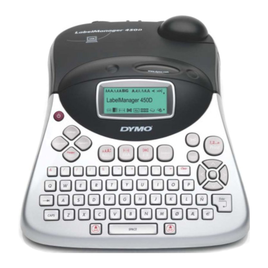 Dymo LabelManager 450D - Thermal Transfer Label Printer Manual | ManualsLib