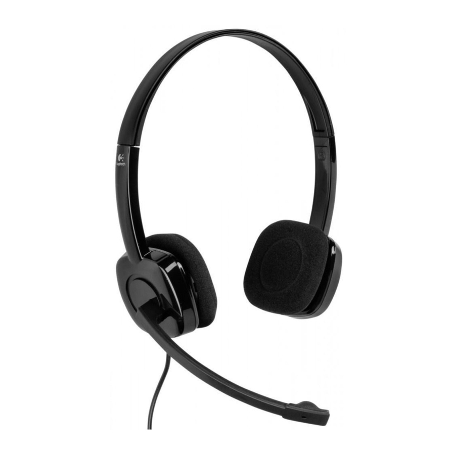 Logitech H151 - Stereo Headset Quick Start Manual | ManualsLib