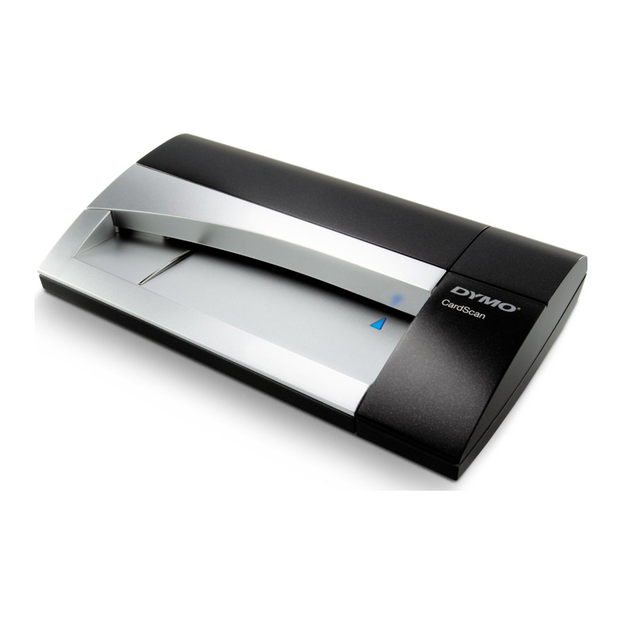 Dymo CardScan - Personal Card Scanner Quick Start Guide | ManualsLib