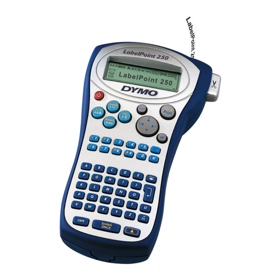 Dymo LabelPoint 250 - Electronic Thermal Labelmaker Manual | ManualsLib