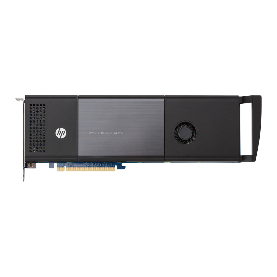 HP Z Turbo Drive Quad Pro - SSD Module Manual | ManualsLib