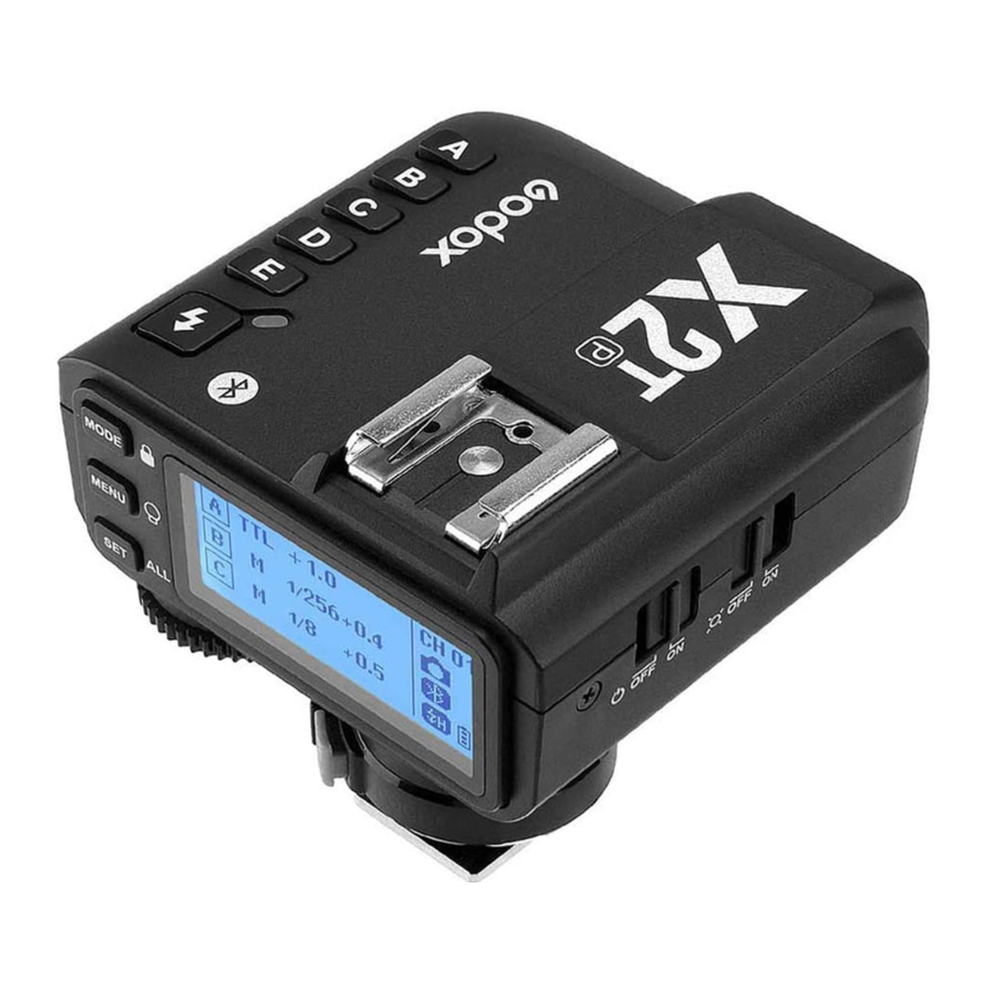 Godox X2T-P - TTL Wireless Flash Trigger Manual | ManualsLib