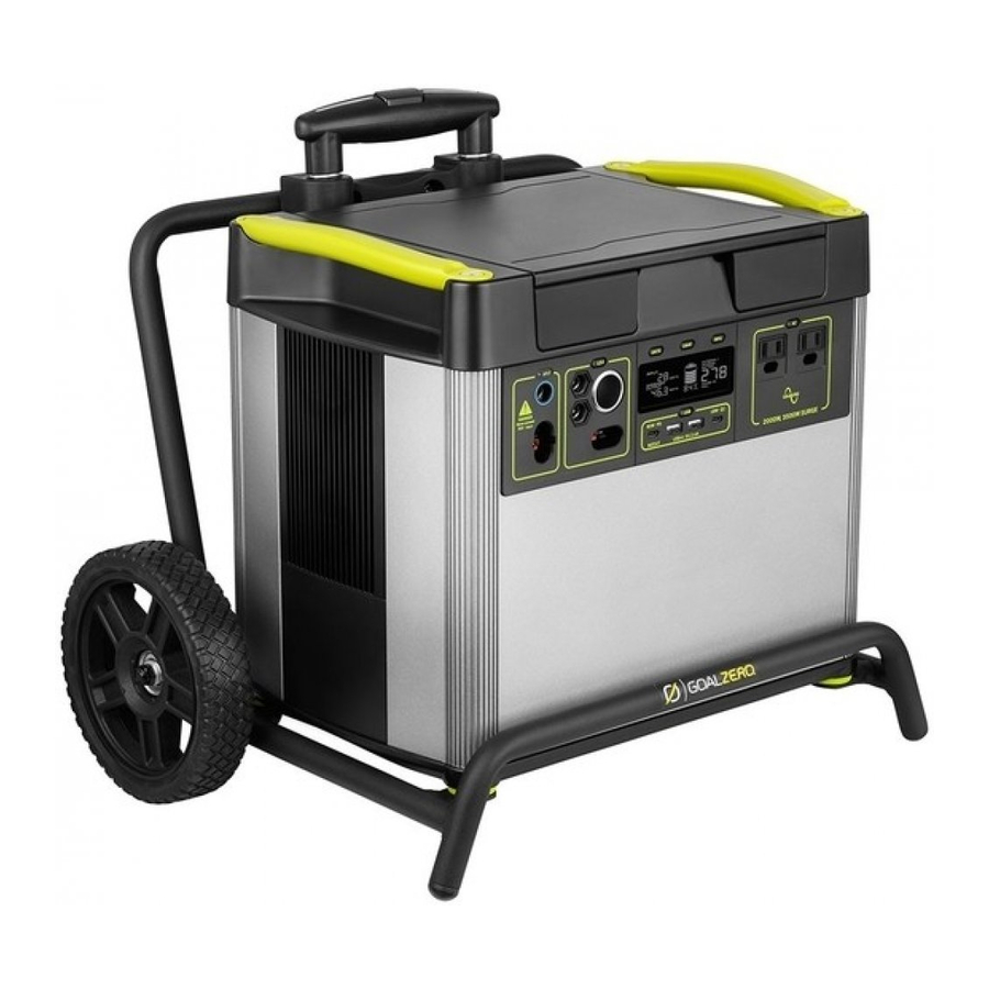 Goal Zero Yeti 3000X - Portable Power Station Manual | ManualsLib