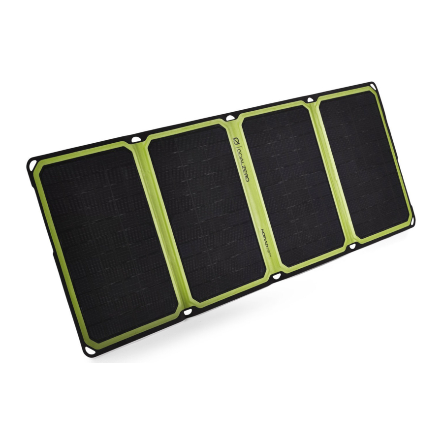 Goal Zero Nomad 28 Plus - Solar Panel Manual | ManualsLib