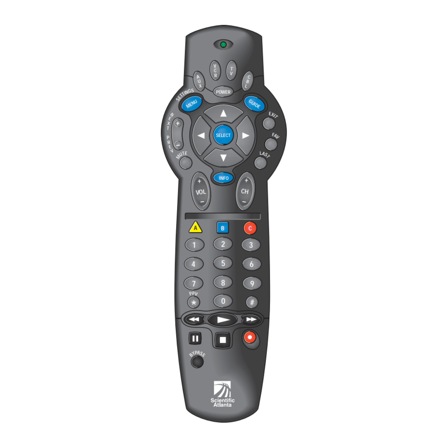 Scientific Atlanta AT2400 AllTouch - Remote Control User's Guide ...