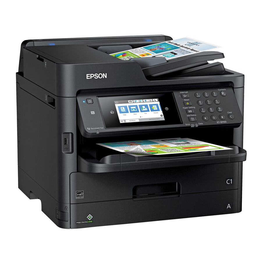 Epson ET-8700 - All-In-Ones Printer Quick Installation Guide | ManualsLib