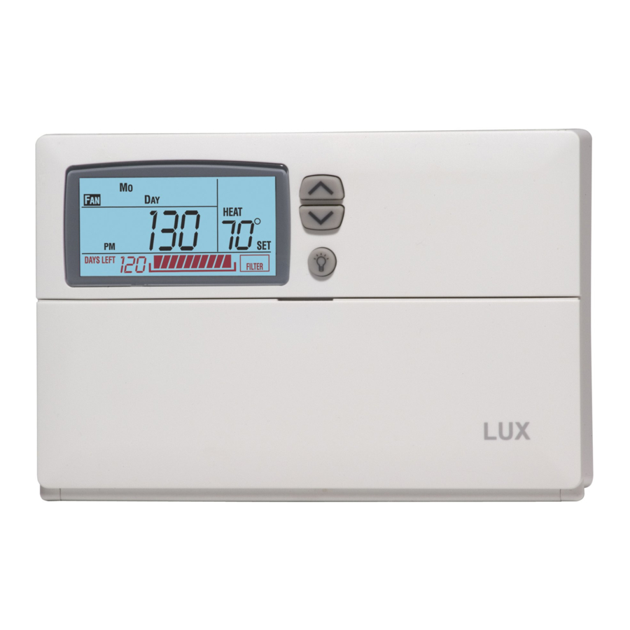LUX CAG1500 Series - SMART TEMP ELECTRONIC THERMOSTAT Manual | ManualsLib