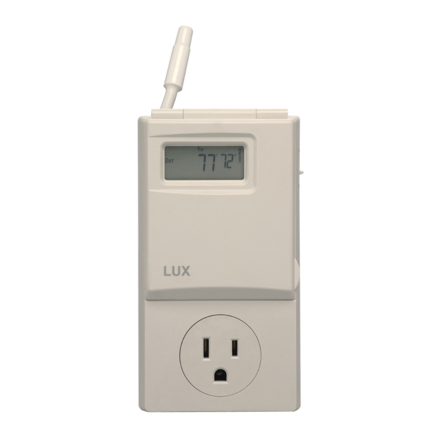 LUX SMART TEMP WIN100 Series - ELECTRONIC THERMOSTAT Manual | ManualsLib