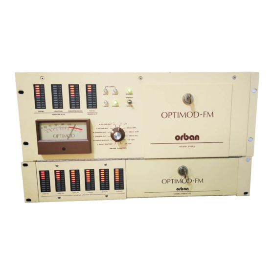 ORBAN 8100A/XT2 OPERATING MANUAL Pdf Download | ManualsLib