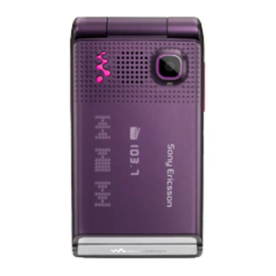 SONY ERICSSON WALKMAN W380A USER MANUAL Pdf Download | ManualsLib