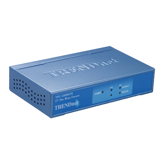 TRENDNET TFC-110MSTE USER MANUAL Pdf Download | ManualsLib