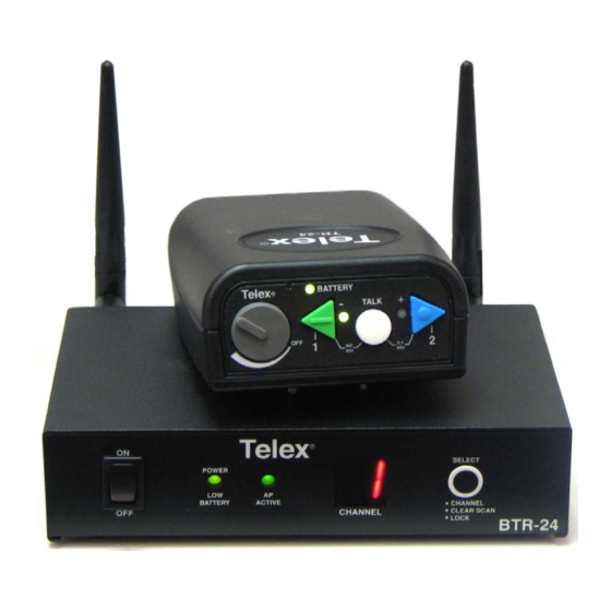 TELEX BTR-24 OPERATING MANUAL Pdf Download | ManualsLib