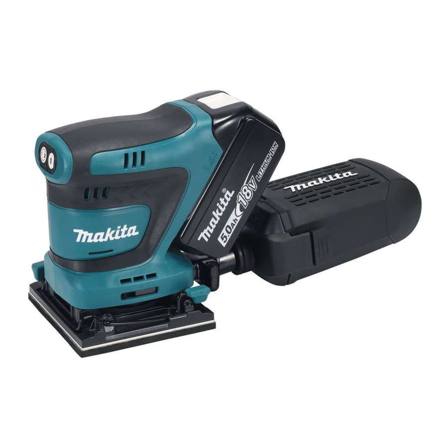 Makita DBO480, DBO481, DBO482 - Cordless Finishing Sander Manual ...