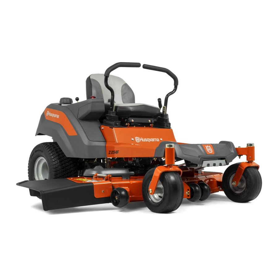 Husqvarna Z254F - Zero-Turn Lawn Mower Manual | ManualsLib