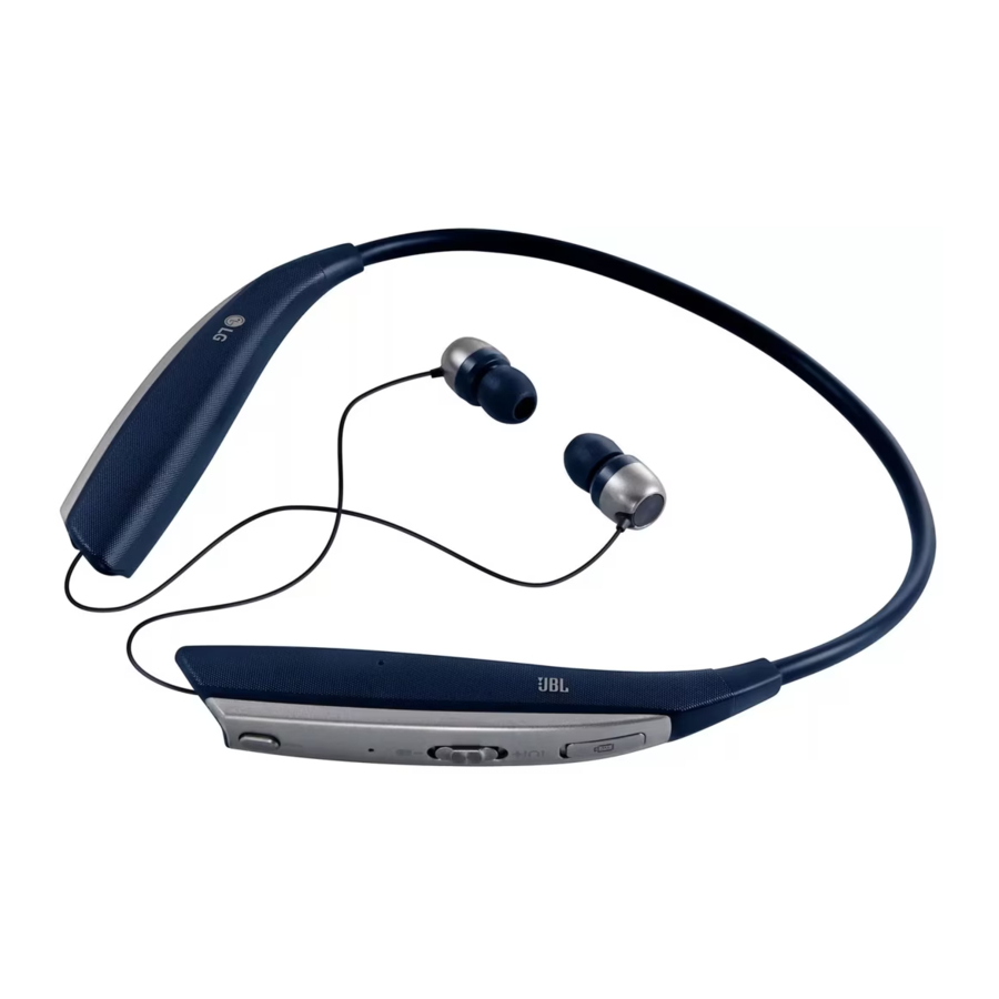 LG TONE ULTRA HBS-820 - Bluetooth Wireless Stereo Headset Manual | ManualsLib