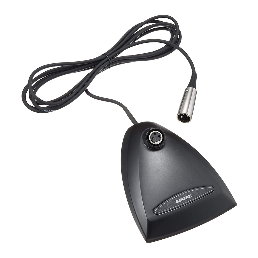 Shure A412B - Desktop Base Manual | ManualsLib