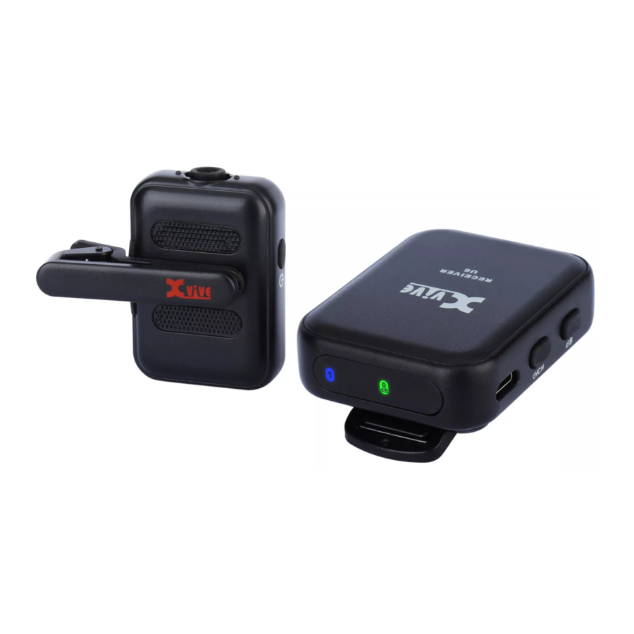 Xvive U6 - Compact Wireless Mic System Manual | ManualsLib