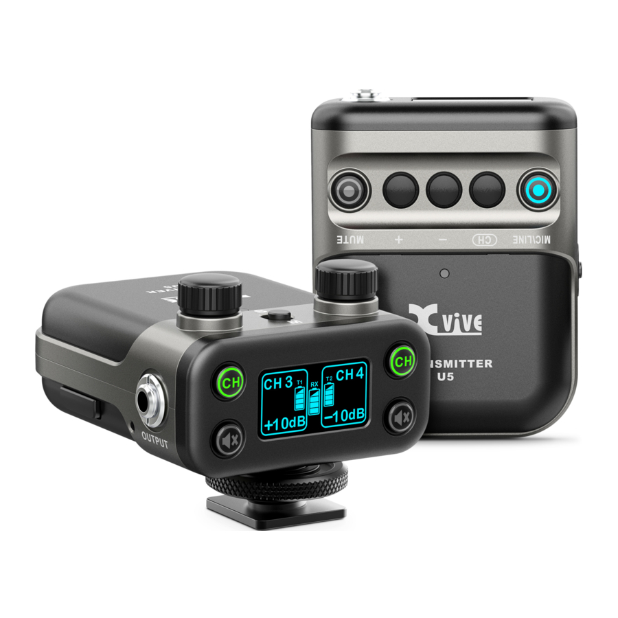 Xvive U5 - Wireless Audio For Video System Manual | ManualsLib