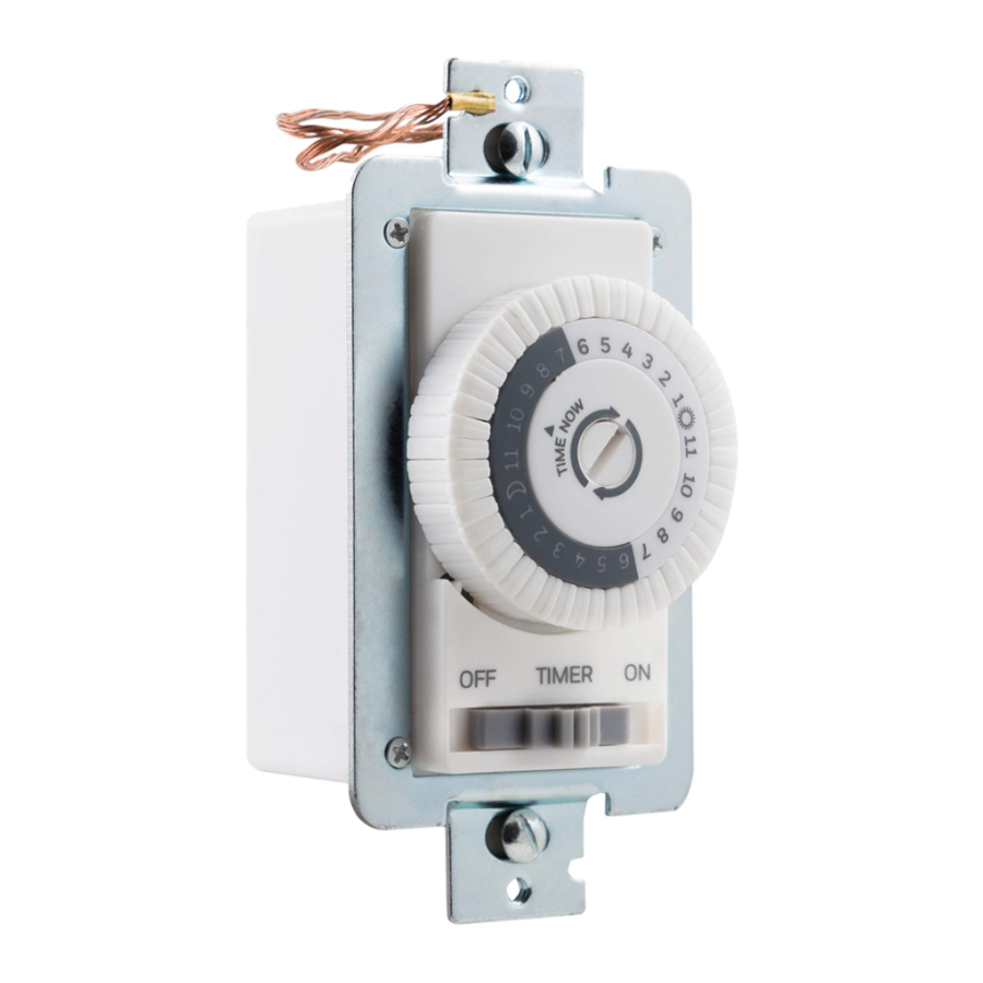 UltraPro 41092 - 24-Hour Mechanical in-Wall Timer Manual | ManualsLib