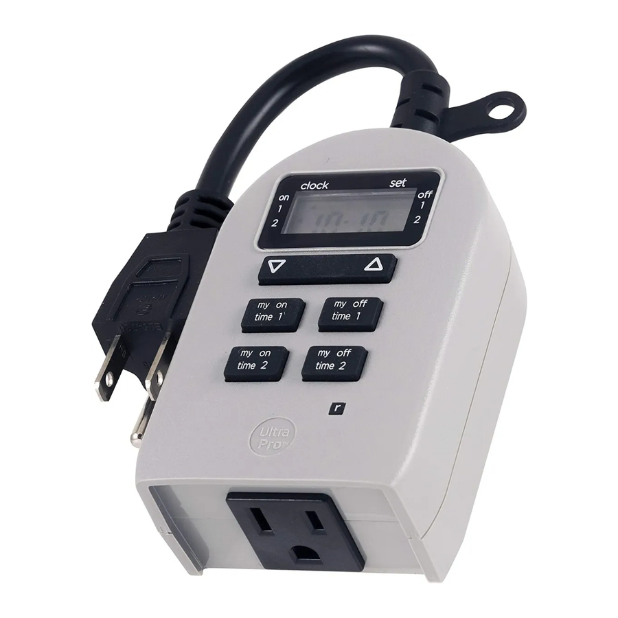 UltraPro 54850 - Outdoor Simple-Set Plug-In Grounded Outlet Timer ...