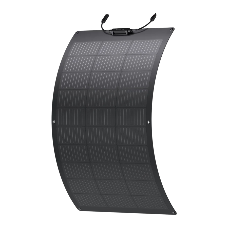 EcoFlow 100 W Flexible Solar Panel Manual | ManualsLib