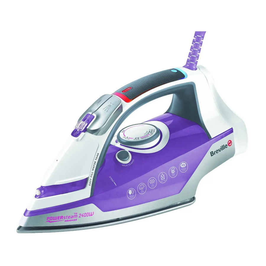 Breville Power Steam VIN299 - 2400W Steam Iron Manual | ManualsLib
