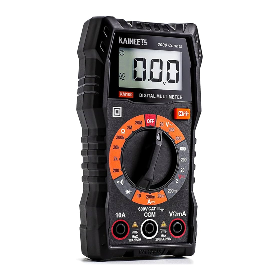 KAIWEETS KM100 - Multimeter Manual | ManualsLib