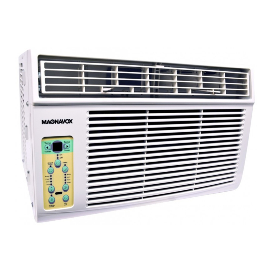 Magnavox W-08CR, W-10CR, W-12CR - Room Air Conditioner Manual | ManualsLib